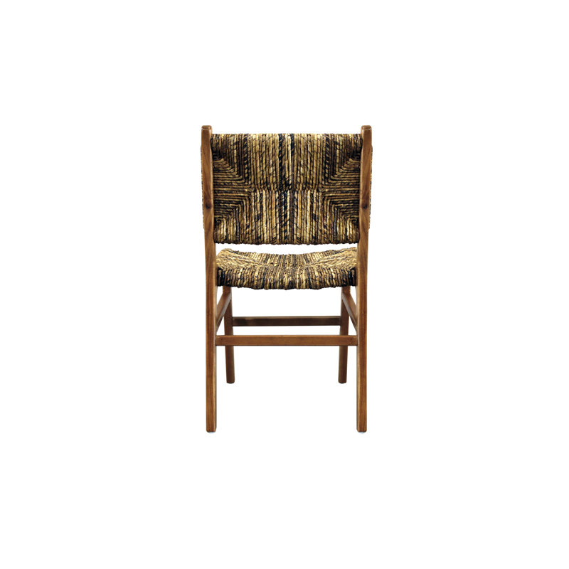 Bungalow Rose Lataurus Solid Wood Full Back Side Chair in Brown | Wayfair