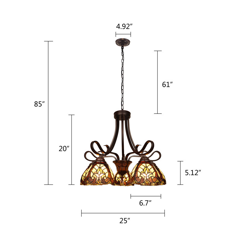 CHLOE Lighting LIAISON Victorian-Style 5-Light Antique Dark Bronze ...