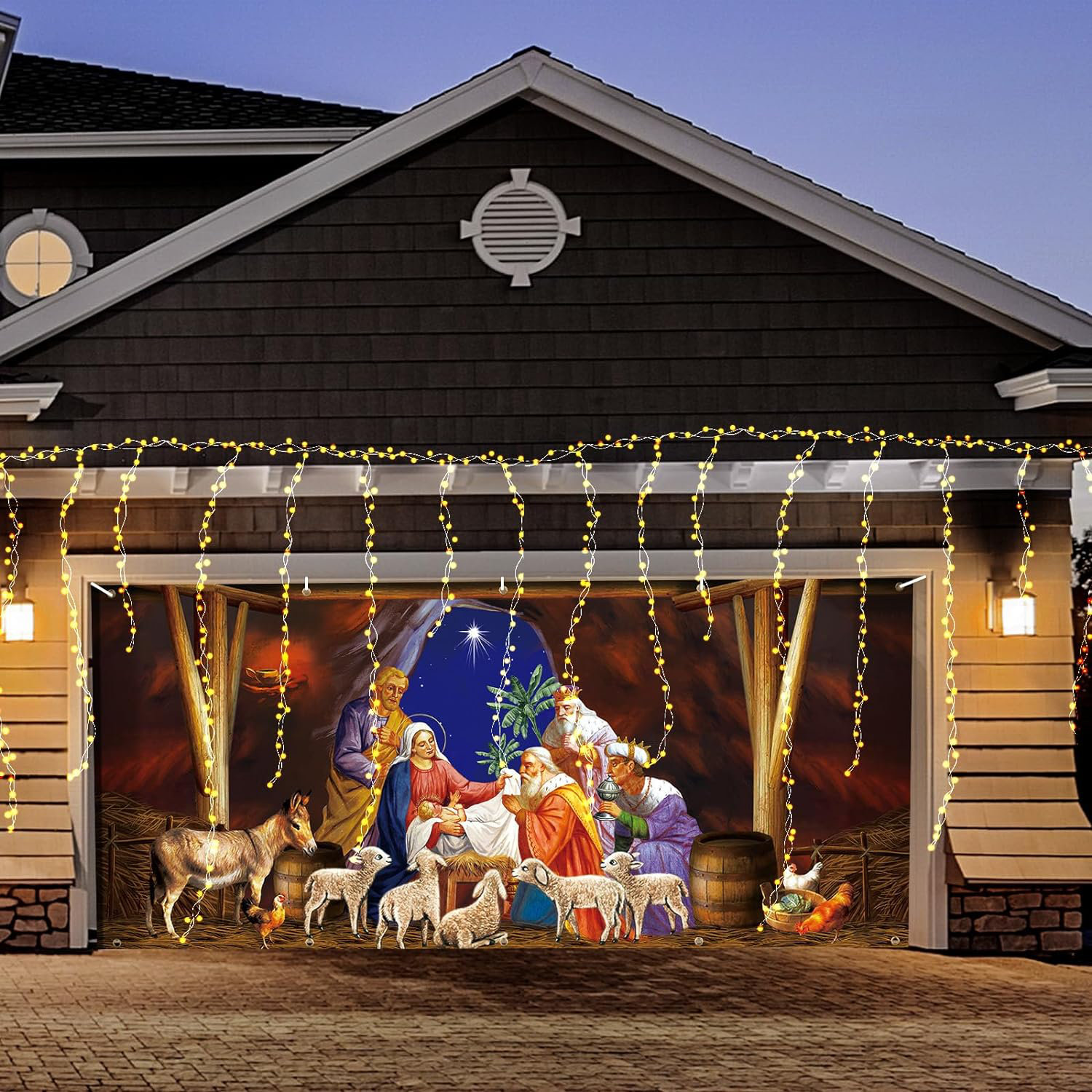 The Holiday Aisle® Christmas Garage Door Decorations Merry Christmas ...