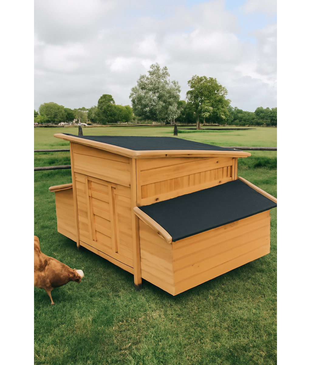 Tucker Murphy Pet™ Chicken Coop, 55" Large Wooden Chicken Hutch With 6 ...