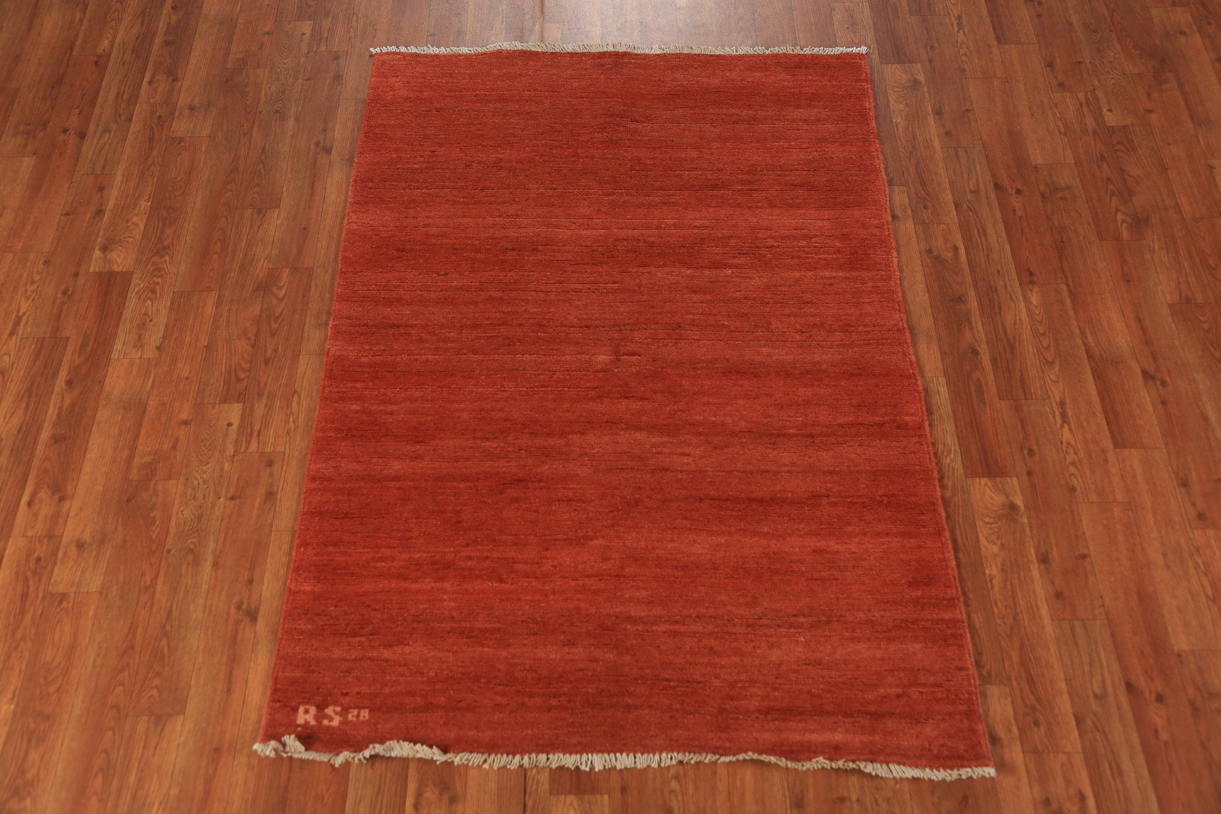 Hokku Designs Stripe Orange Gabbeh Modern Foyer Rug 3x5 | Wayfair