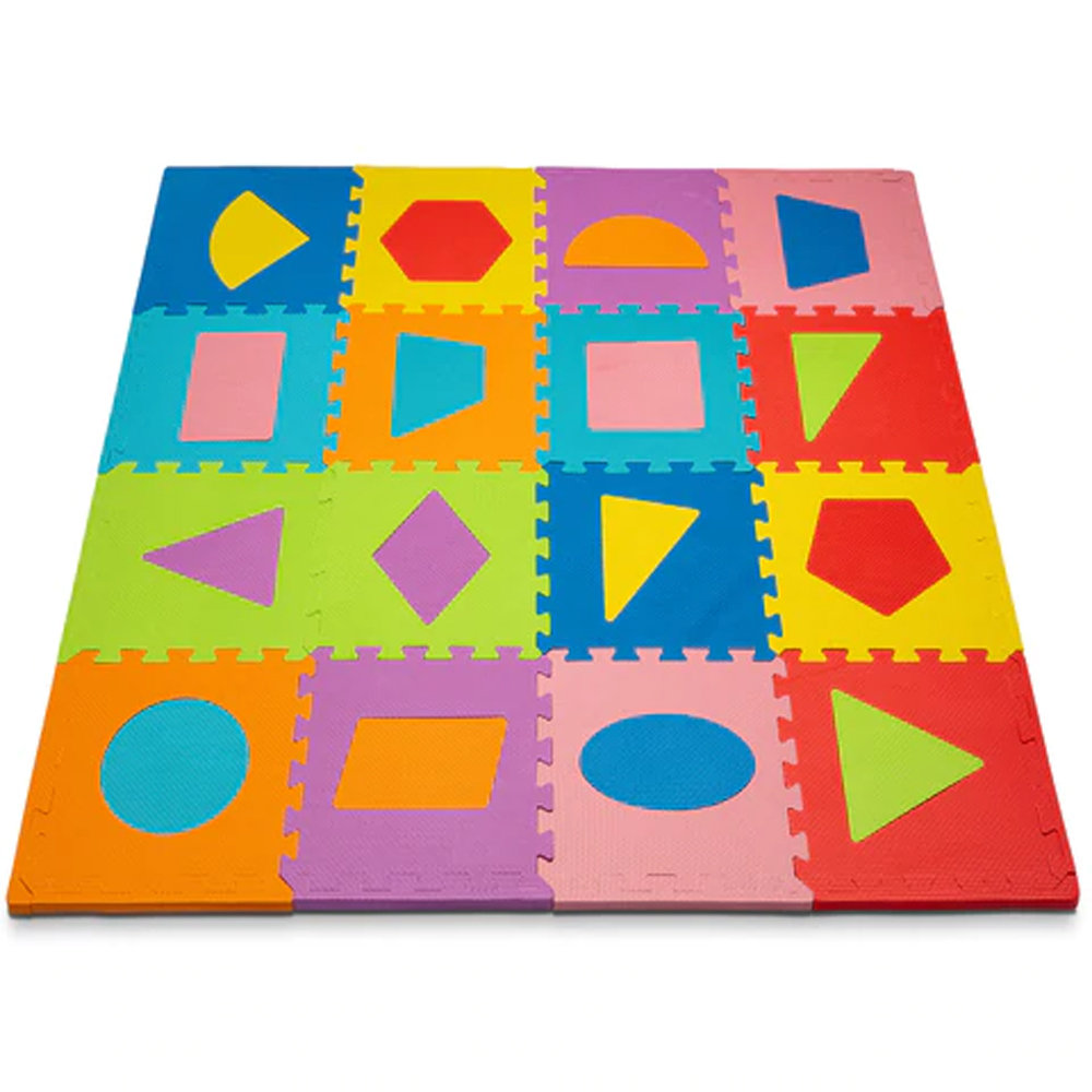 ToyVelt Interlocking Puzzle Floor Foam Playmat | 12x12 16 Tiles ...