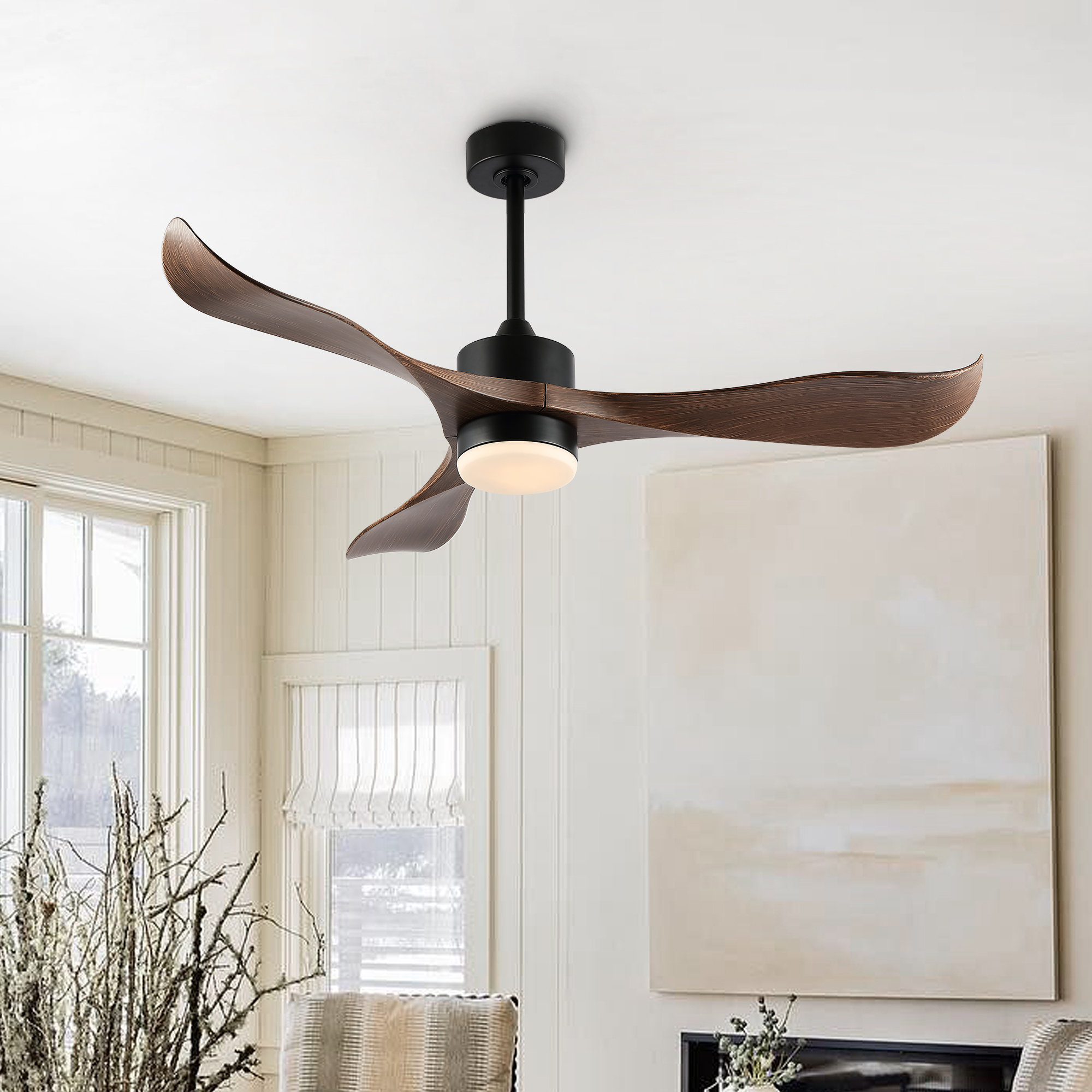 Wade Logan Ventilateur de plafond 52 po avec lumières DEL Bishun et ...