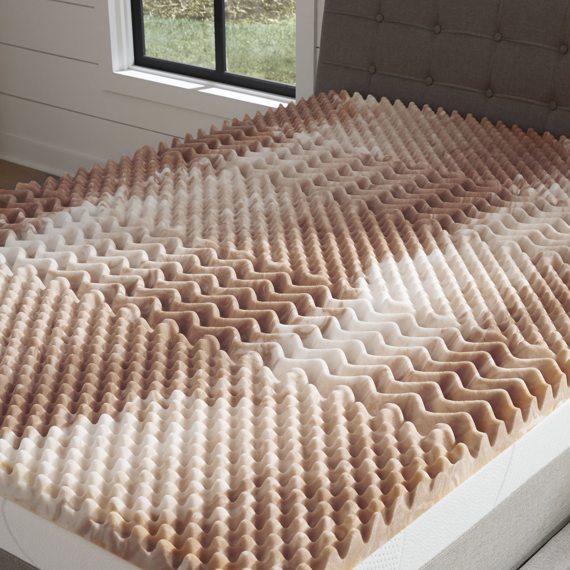 ComforPedic Loft from BeautyRest 2.5 inch 5-Zone Copper Infused Memory Foam Topper | Wayfair