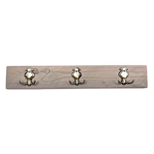 Brambly Cottage Inessa Solid Wood 6 - Hook Wall Mounted Coat Rack ...