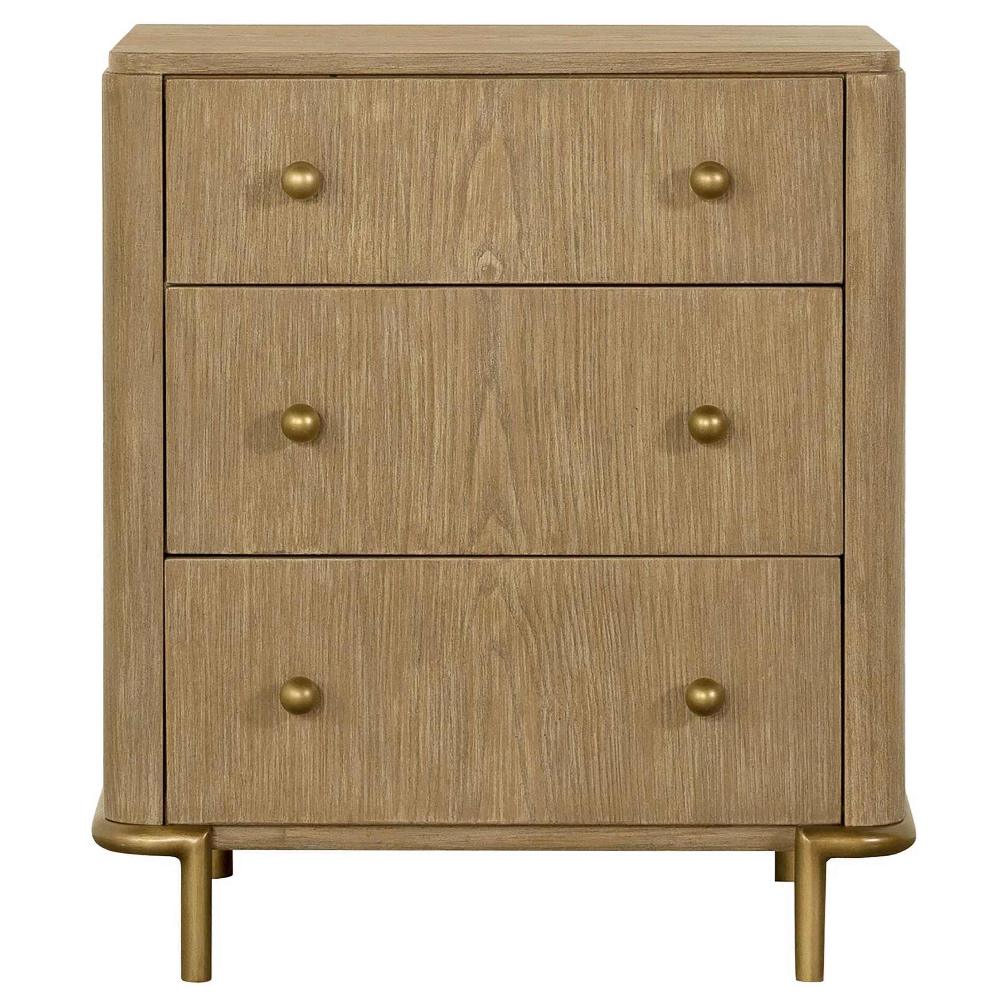 Corrigan Studio® Sand Wash 3-Drawer Nightstand With USB Ports | Wayfair