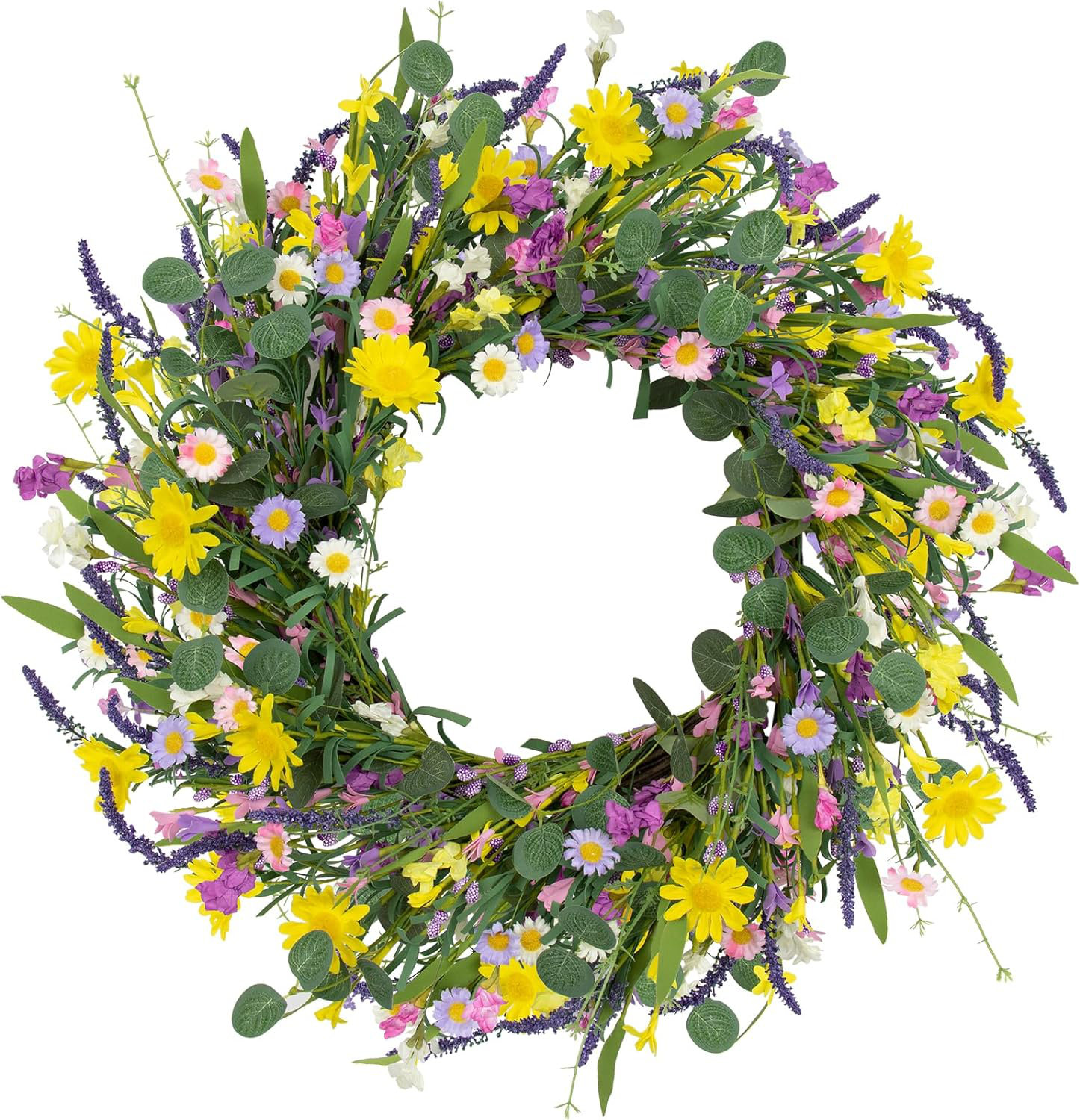 Primrue Spring Wreath 22" Spring Wreaths For Front Door Artificial ...