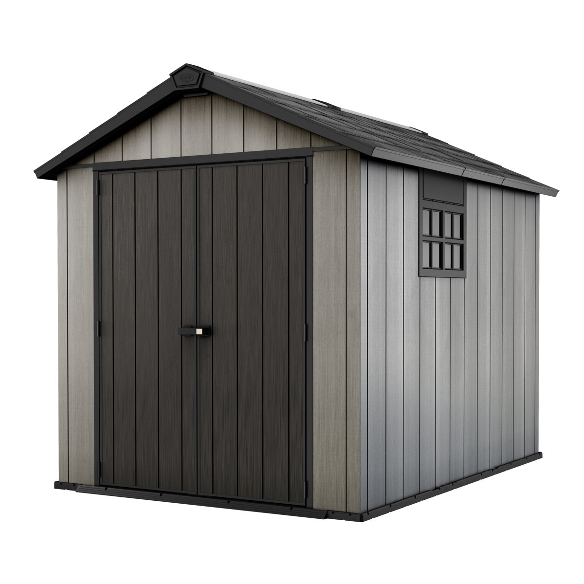 Keter Oakland 7.5x9 ft. Durable Resin Outdoor Storage Shed With Floor ...