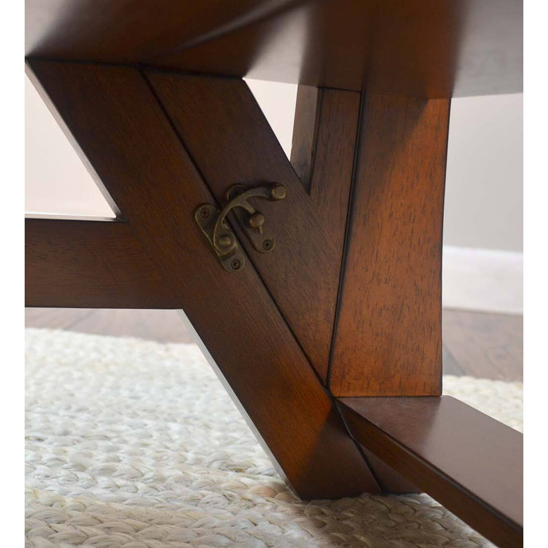 Plow & Hearth 3 - Step Wood Folding Small Step Ladder | Wayfair