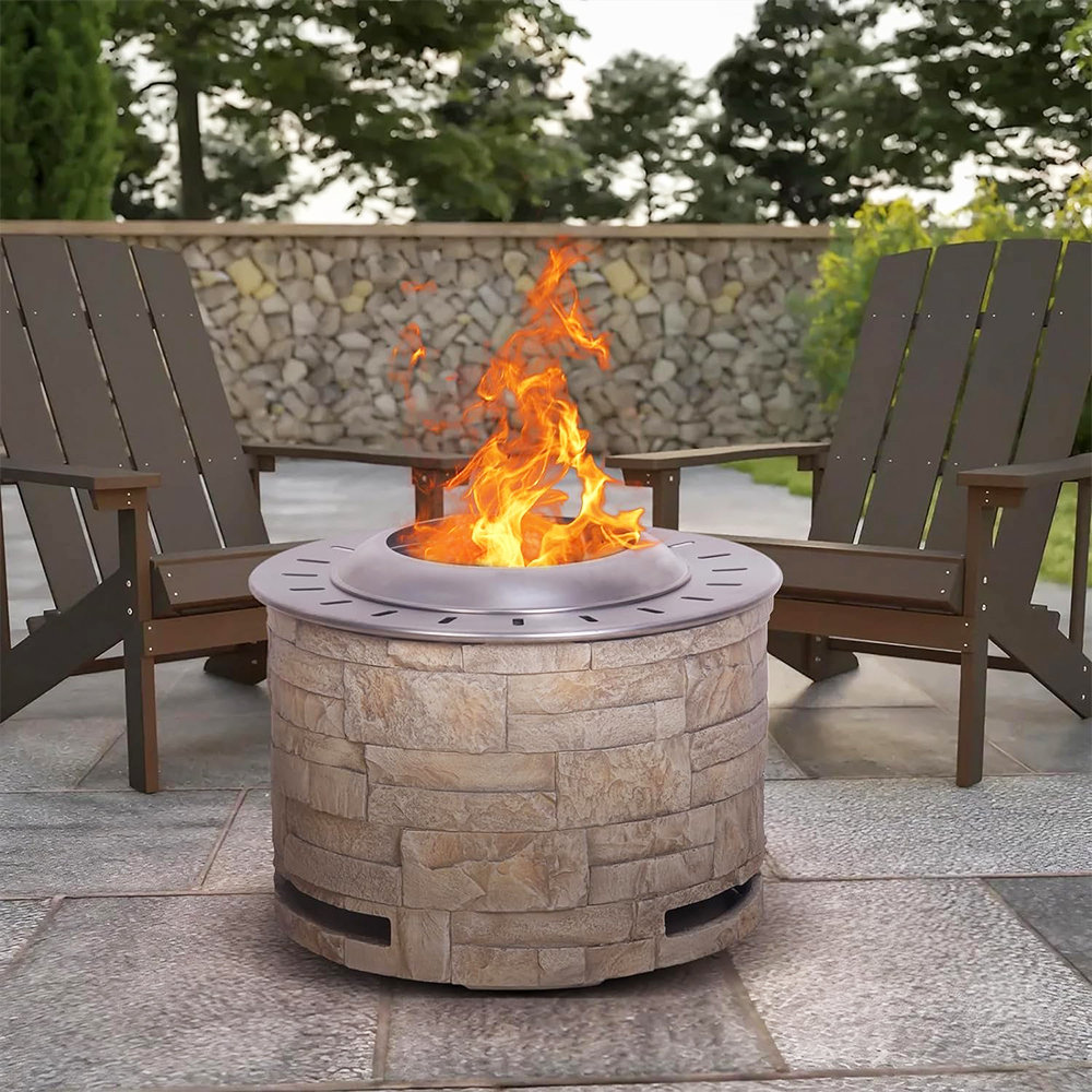 Loon Peak® Jonothon 15'' H x 20'' W Wood Burning Outdoor Fire Pit | Wayfair