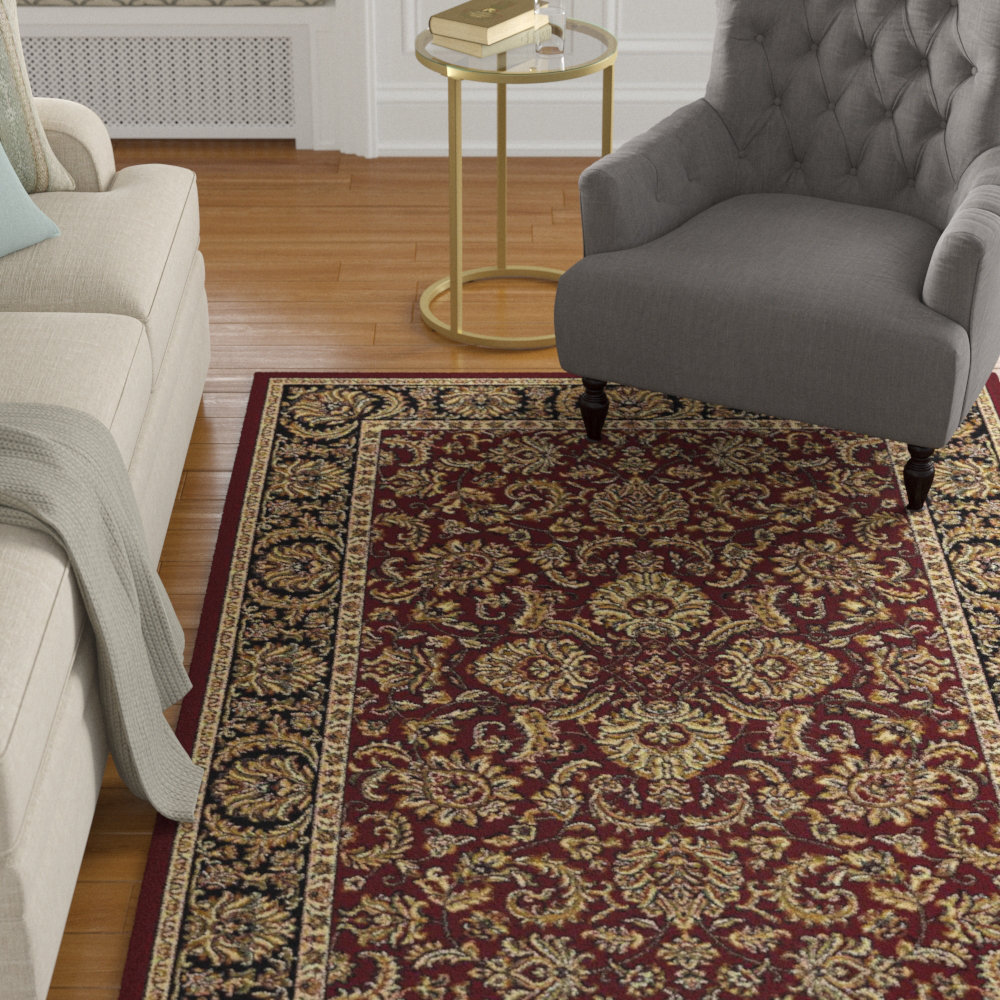 Astoria Grand Shalon Oriental Burgundy Area Rug - Wayfair Canada