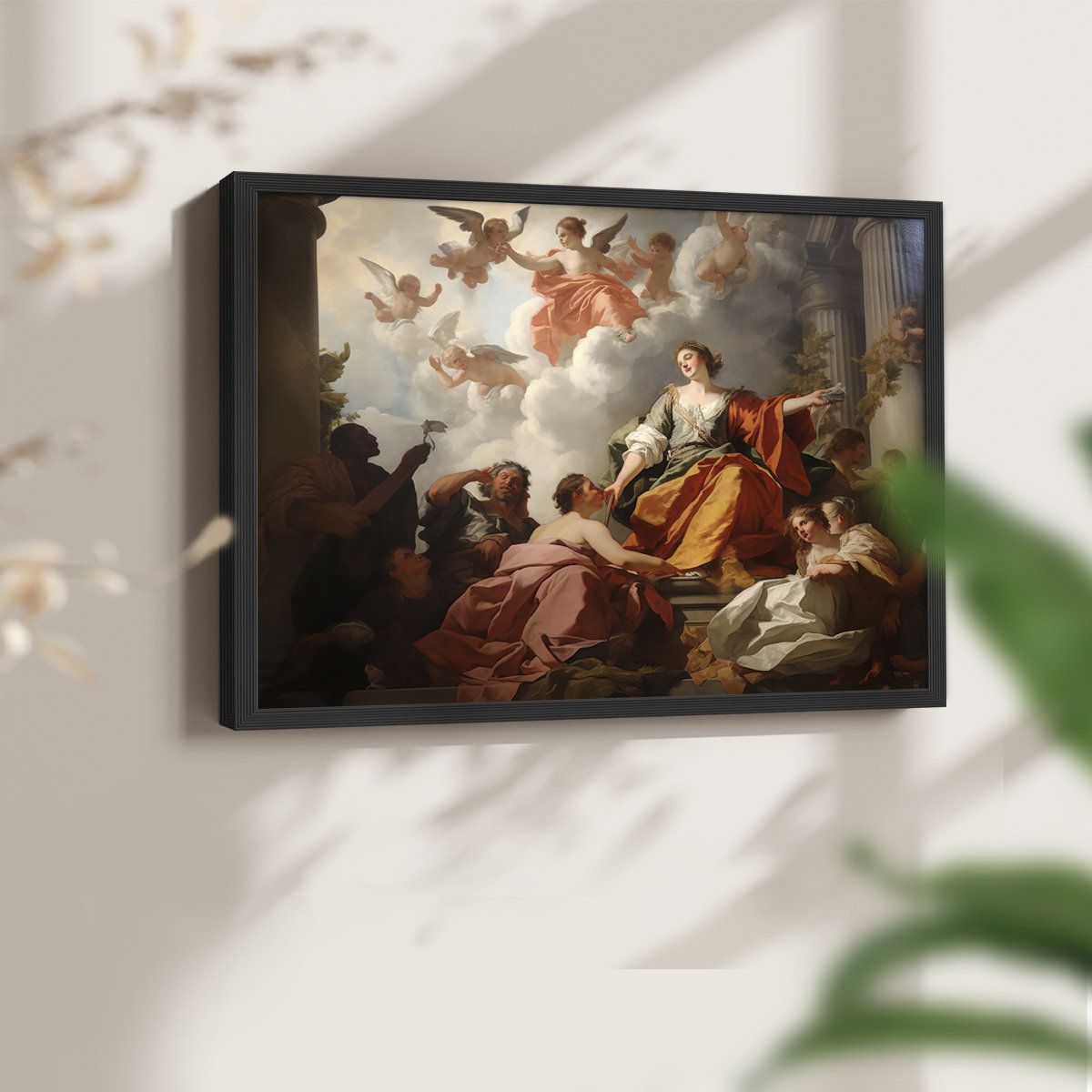 Fleur De Lis Living Angels From Above-XXXI -Framed Print - Restickable ...