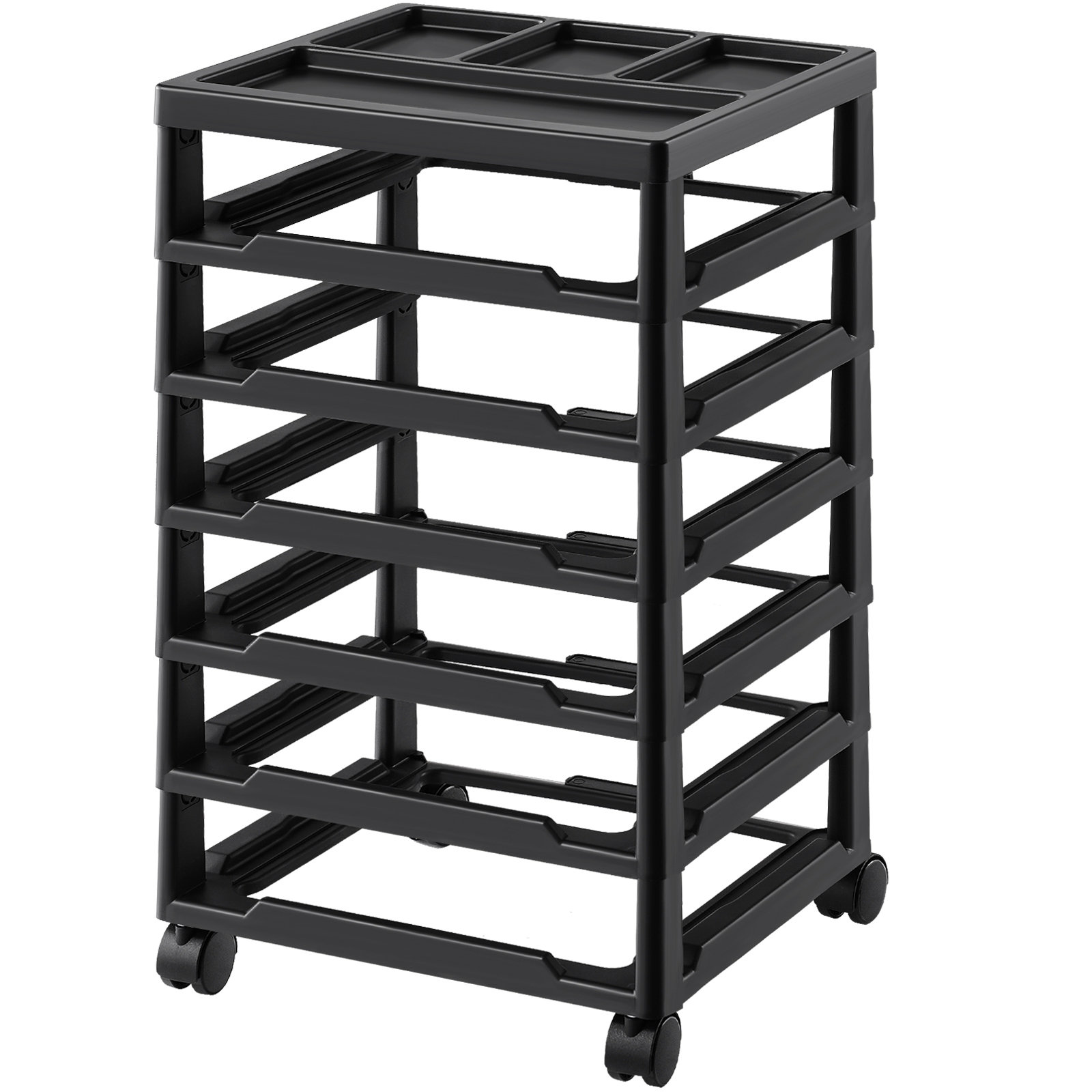 Ebern Designs Scrapbook Rolling Storage Cart 6-Tier Large Capacity with ...