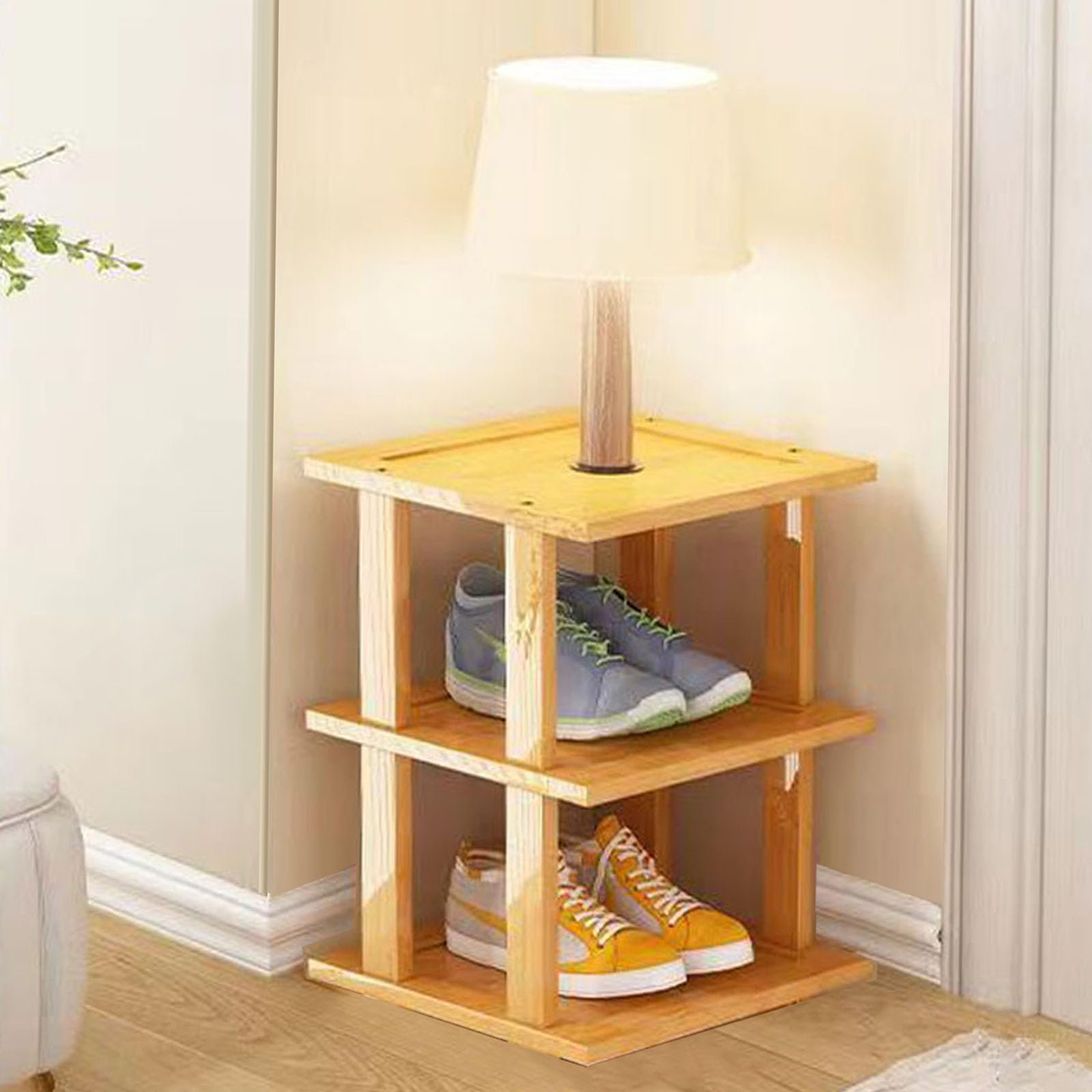 Ebern Designs Bamboo Shoe Rack 3Tier- Vertical Shoe Rack For Small ...