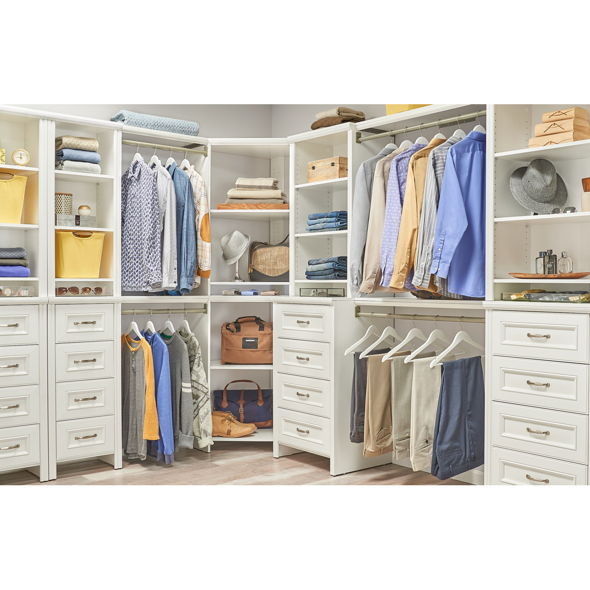 ClosetMaid Impressions White Wood Closet System Tower Kit & Reviews ...