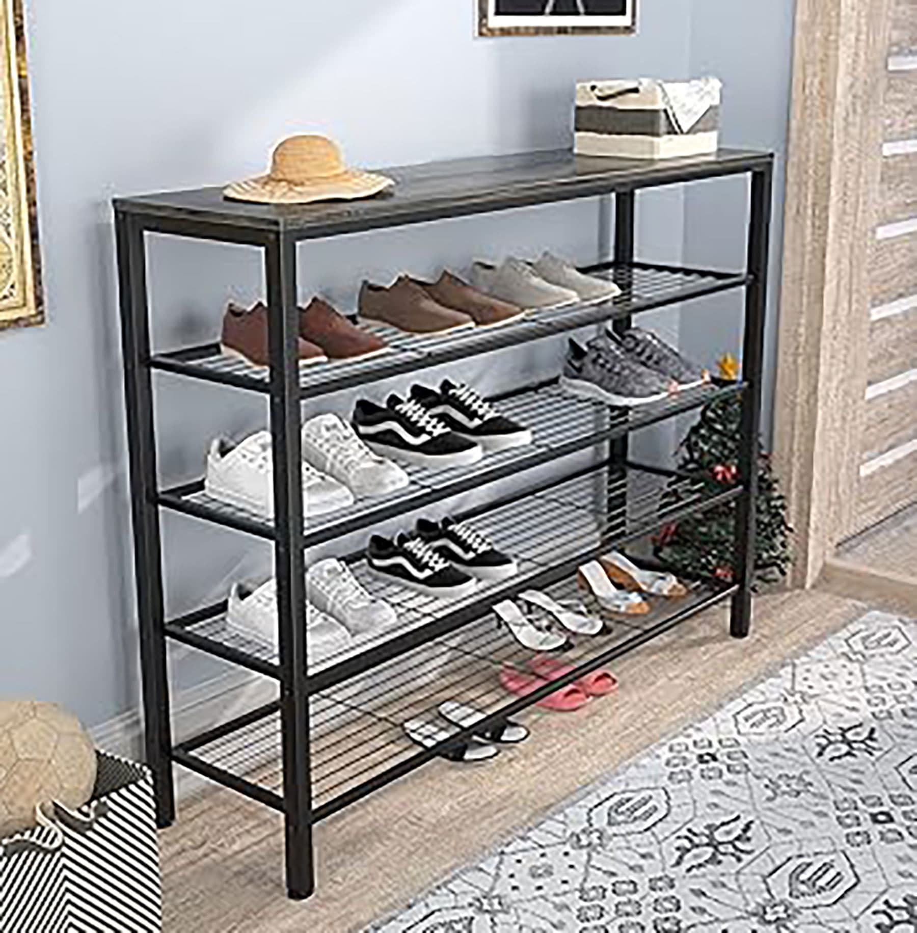 Rebrilliant Urban Footwear Loft: Industrial 5-Tier Shoe Rack With ...