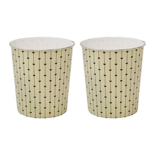 JVL Polypropylene WITH SILVER METAL TRIM ON TOP Bin | Wayfair.co.uk
