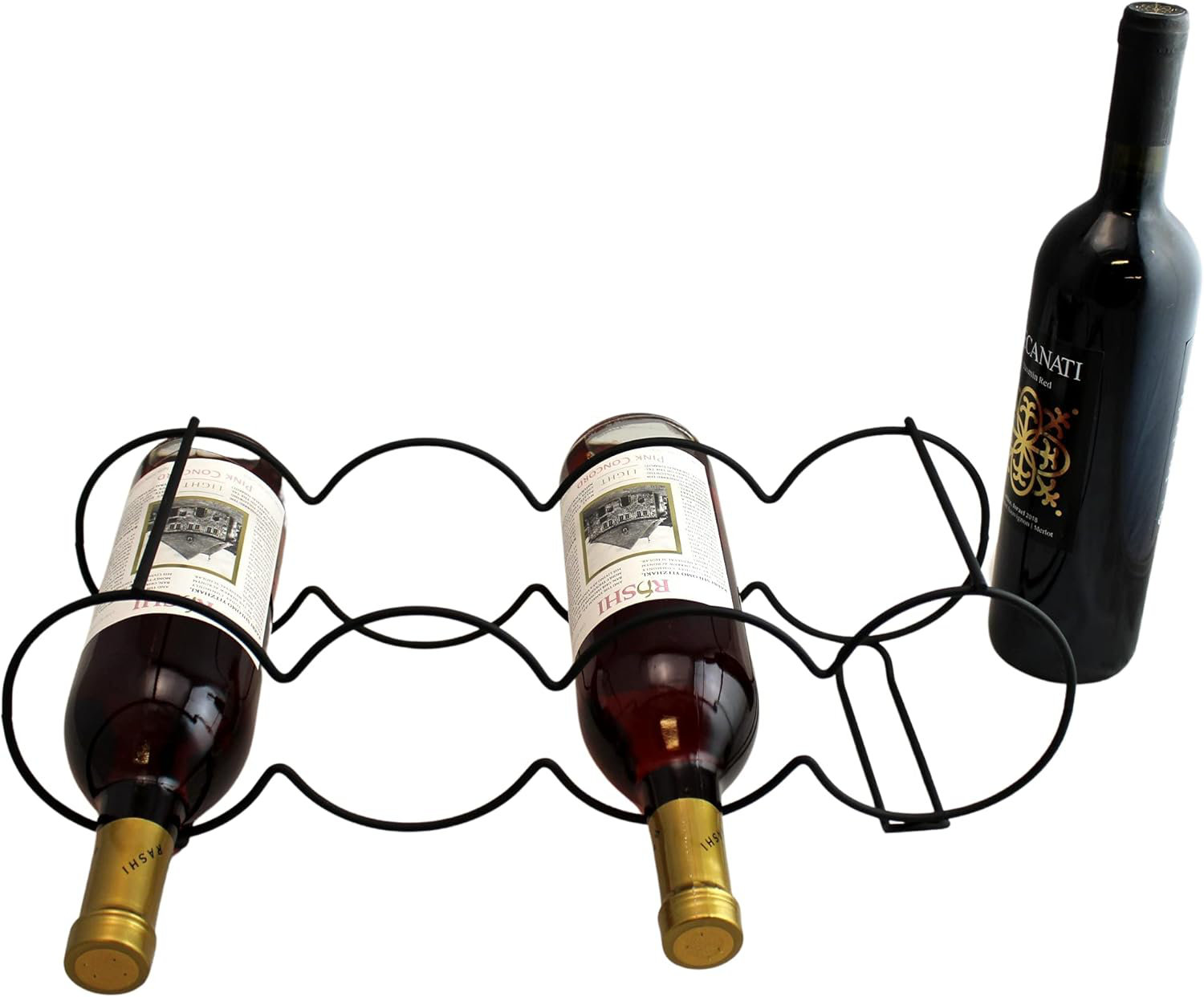 Prep & Savour Black Stackable Table Top Wine Rack Bottle Holder Each ...