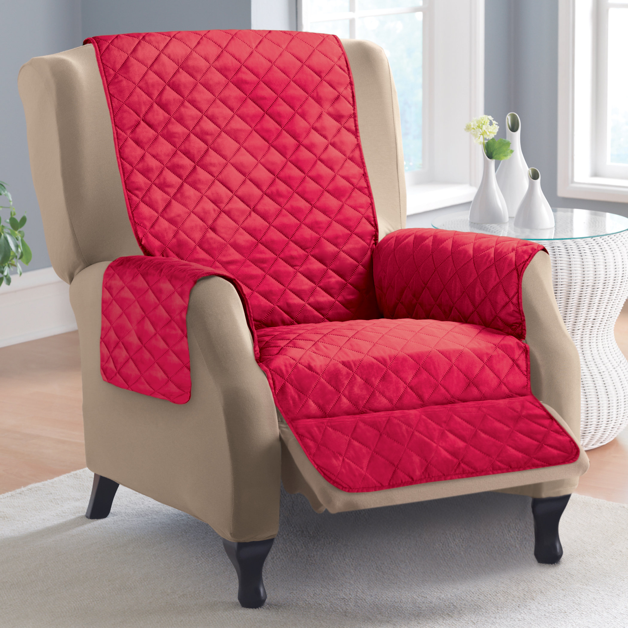 George Oliver Housse pour fauteuil inclinable à coussins en T ...