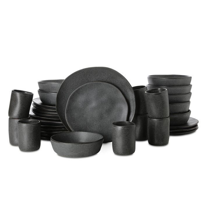 Stone by Mercer Project Hekonda Debossed 32-Piece Dinnerware Set ...
