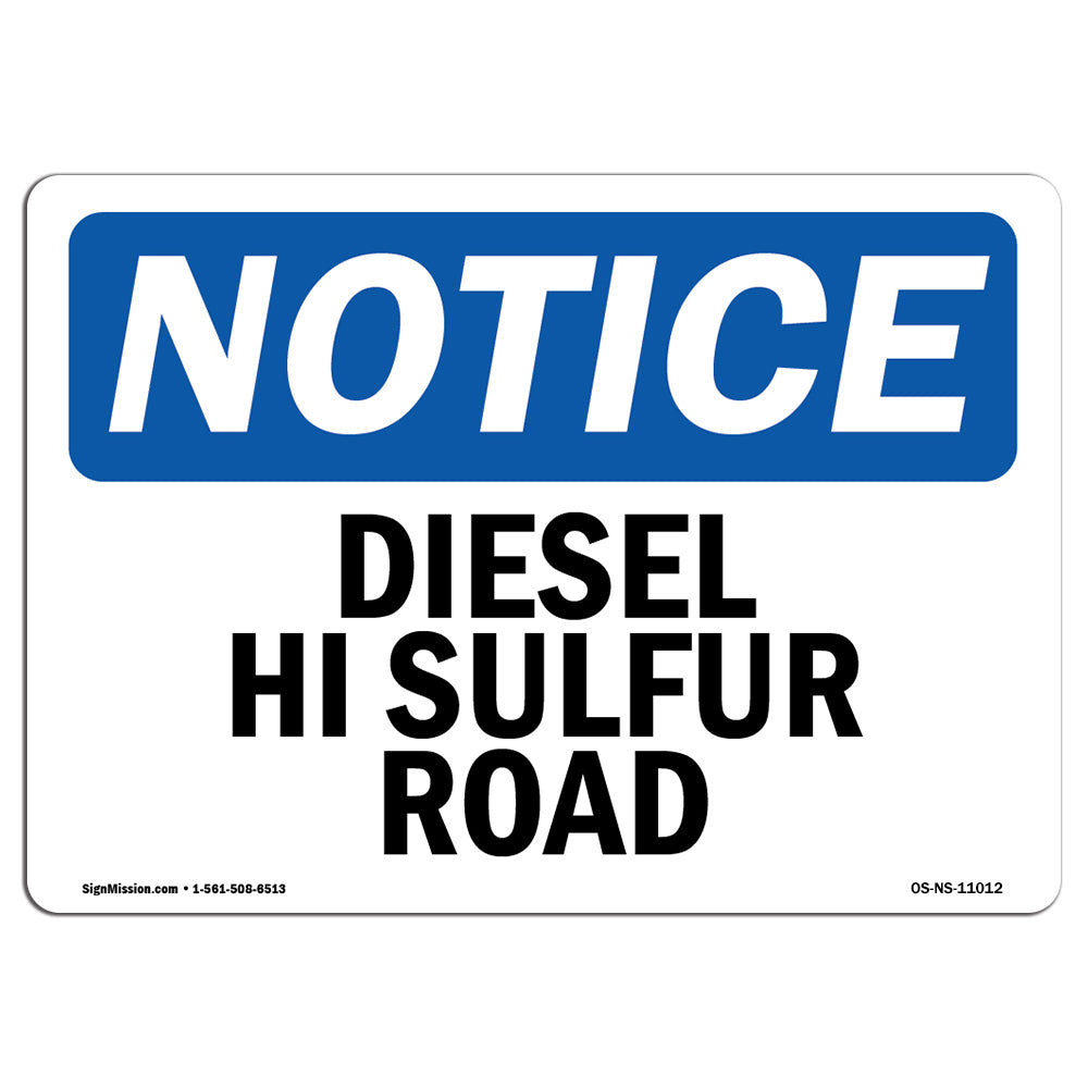 SignMission Diesel High Sulfur Off Road Sign | Wayfair