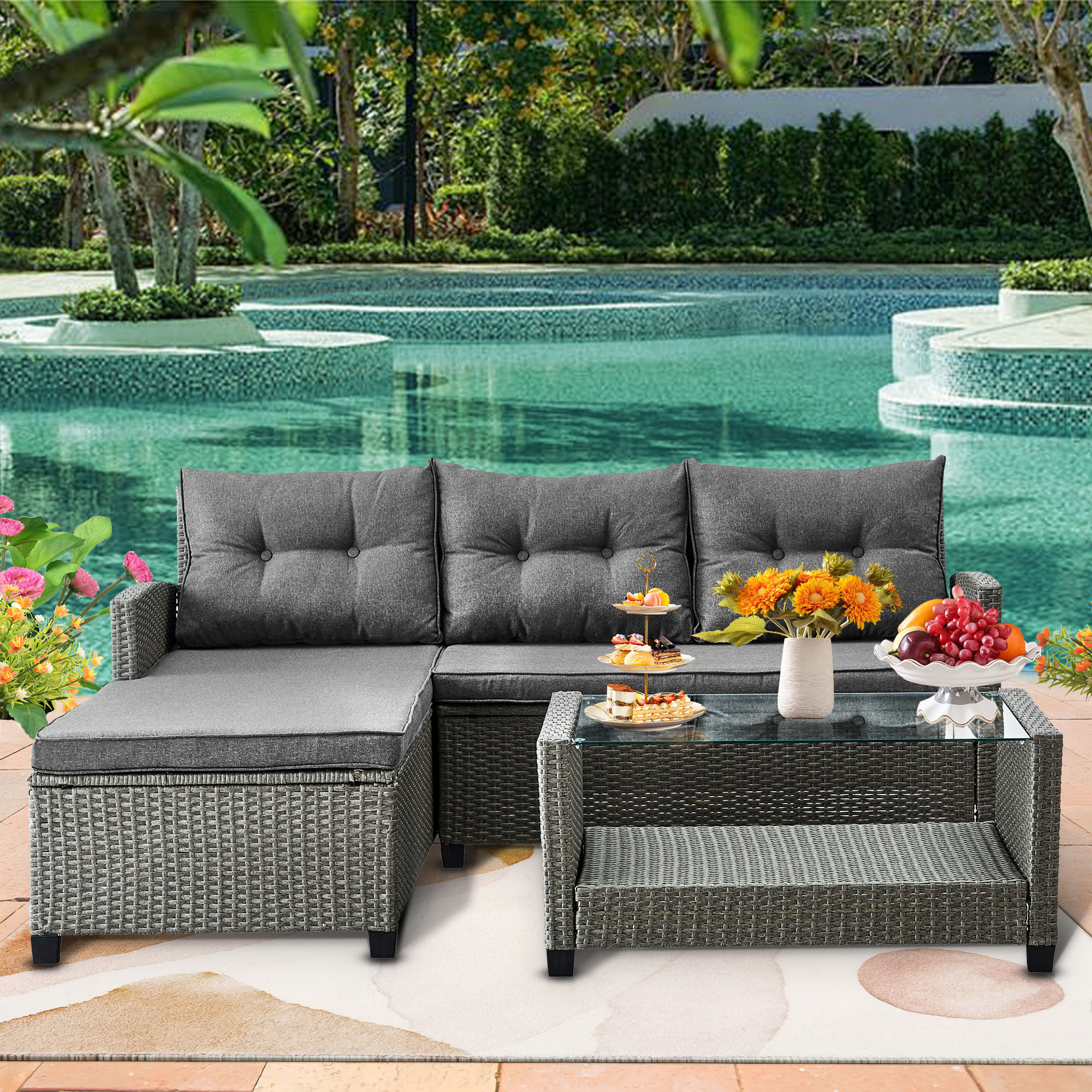 Latitude Run® Madaline Wicker Outdoor Deep Seating Lounge Chair | Wayfair