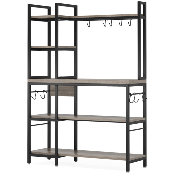 17 Stories 5-tiers Baker's Rack with Hooks for Kitchen & Reviews | Wayfair
