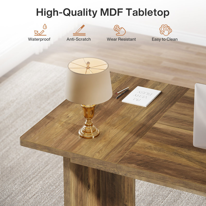 Millwood Pines 70.87 Inches Large Executive Desk | Wayfair