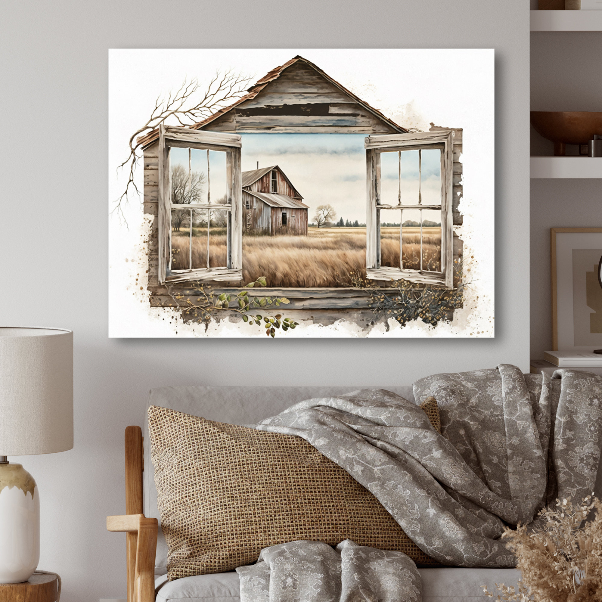Wildon Home® Window View To Farm I Window View To Farm I - Print on ...
