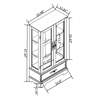 Astoria Grand Lighted Glass Curio Cabinet With Adjustable Shelves ...