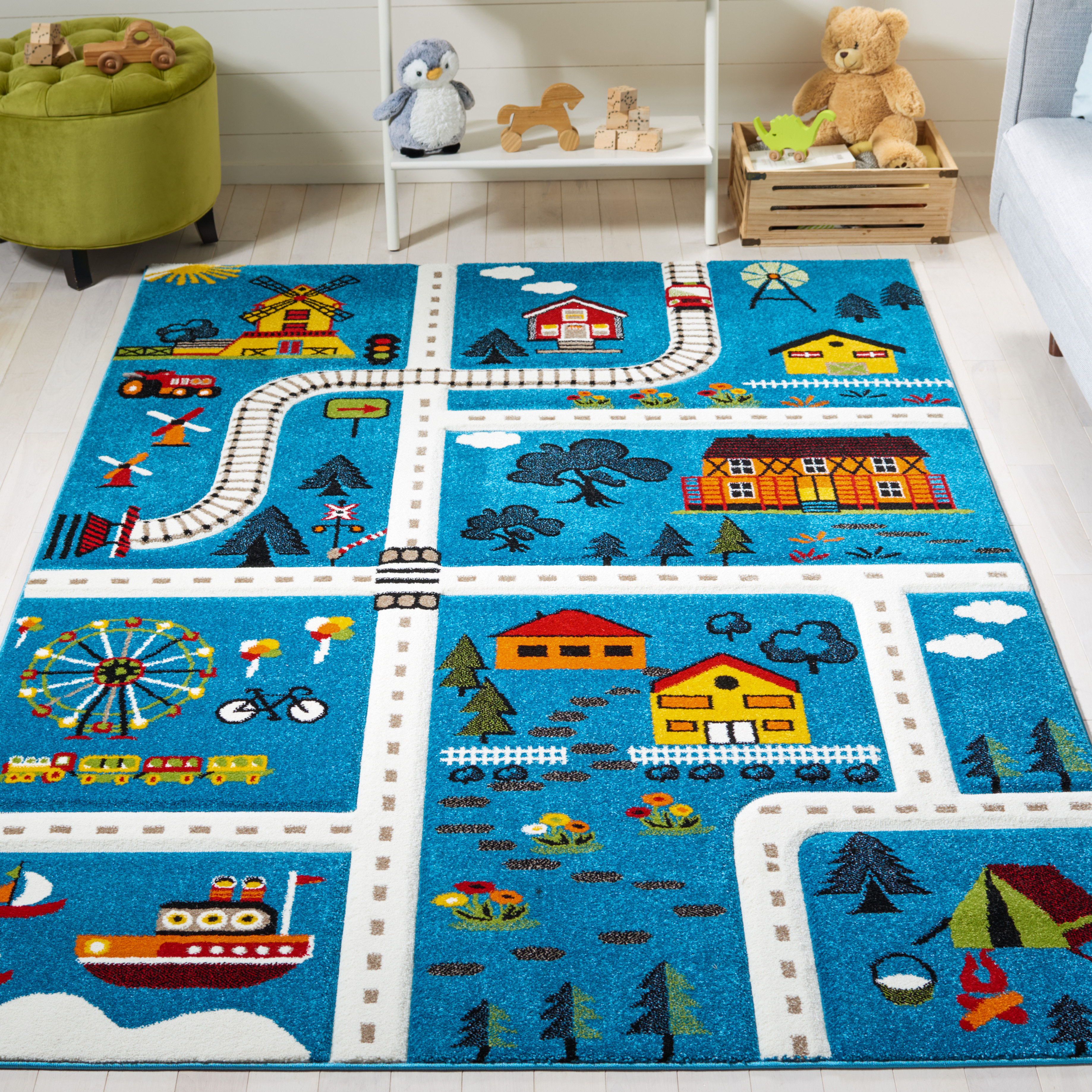 Viv + Rae™ Zeno Blue/Beige Rug & Reviews | Wayfair