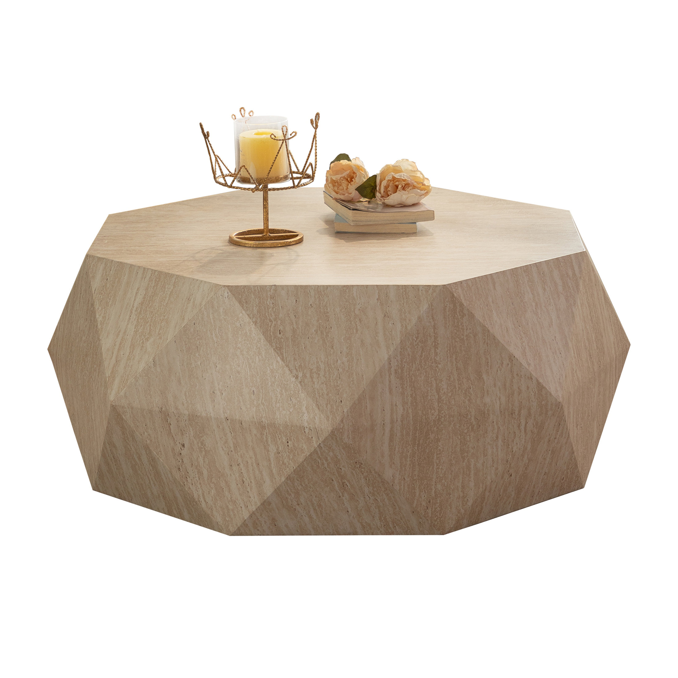 Loon Peak® Modern Farmhouse Coffee Table Drum Coffee Table, American ...