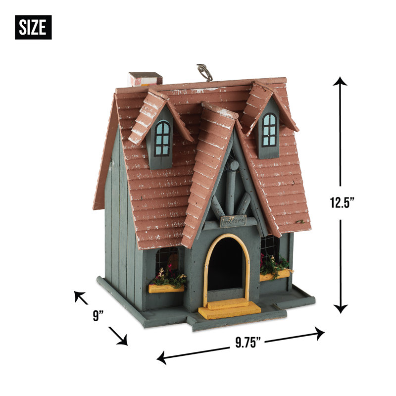 One Allium Way Luetta Fairytale Cottage 13 in x 10 in x 9 in Hanging ...