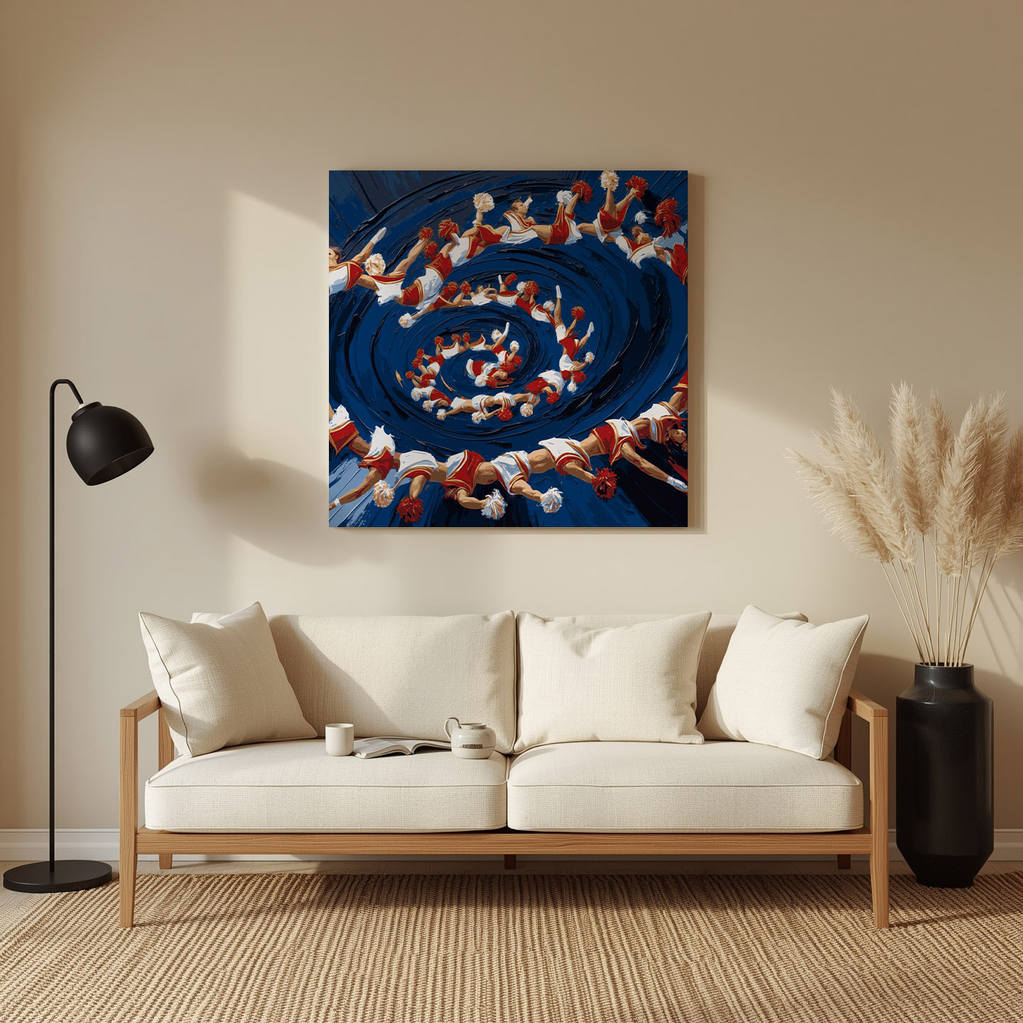 Ivy Bronx Sports Cheerleading Blue Metal Wall Art | Wayfair