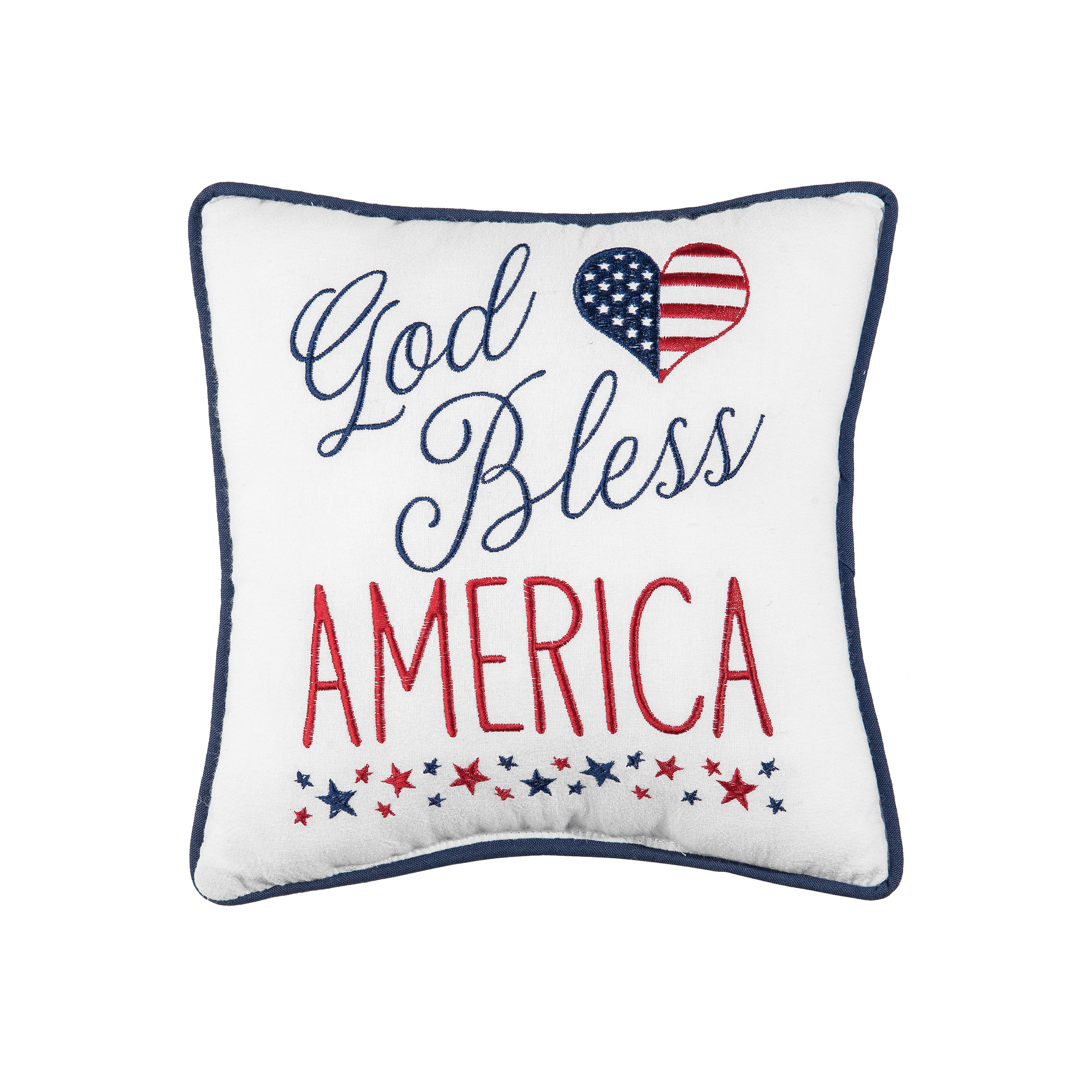 C&F Home God Bless America Americana Patriotic Embroidered Square ...
