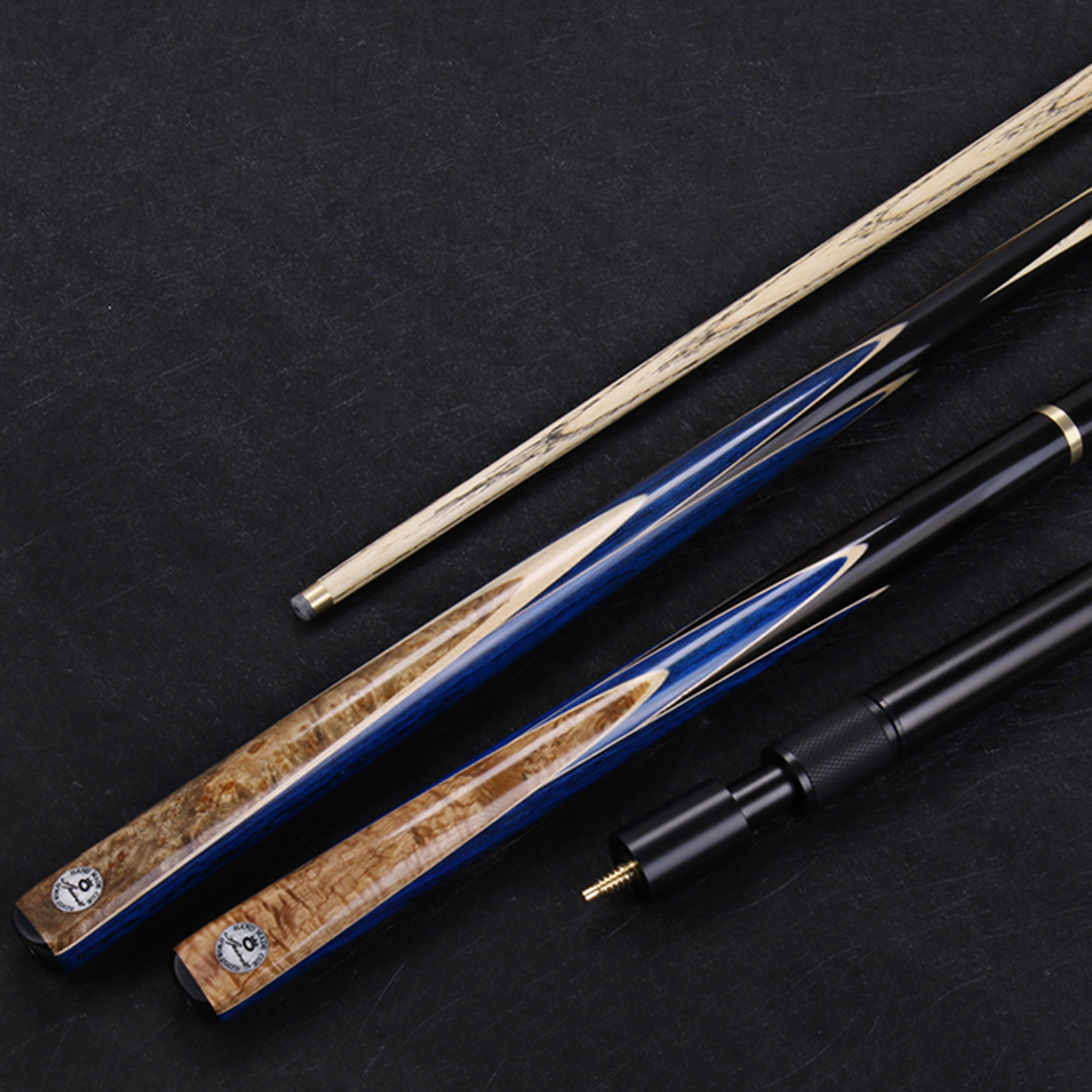 BallMaster Sports.DR Leather Grip Hard Maple Silver Ladies Pool Cue Big ...