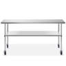 GRIDMANN Keagan 30" W x 60" L Stainless Steel Work Table with ...
