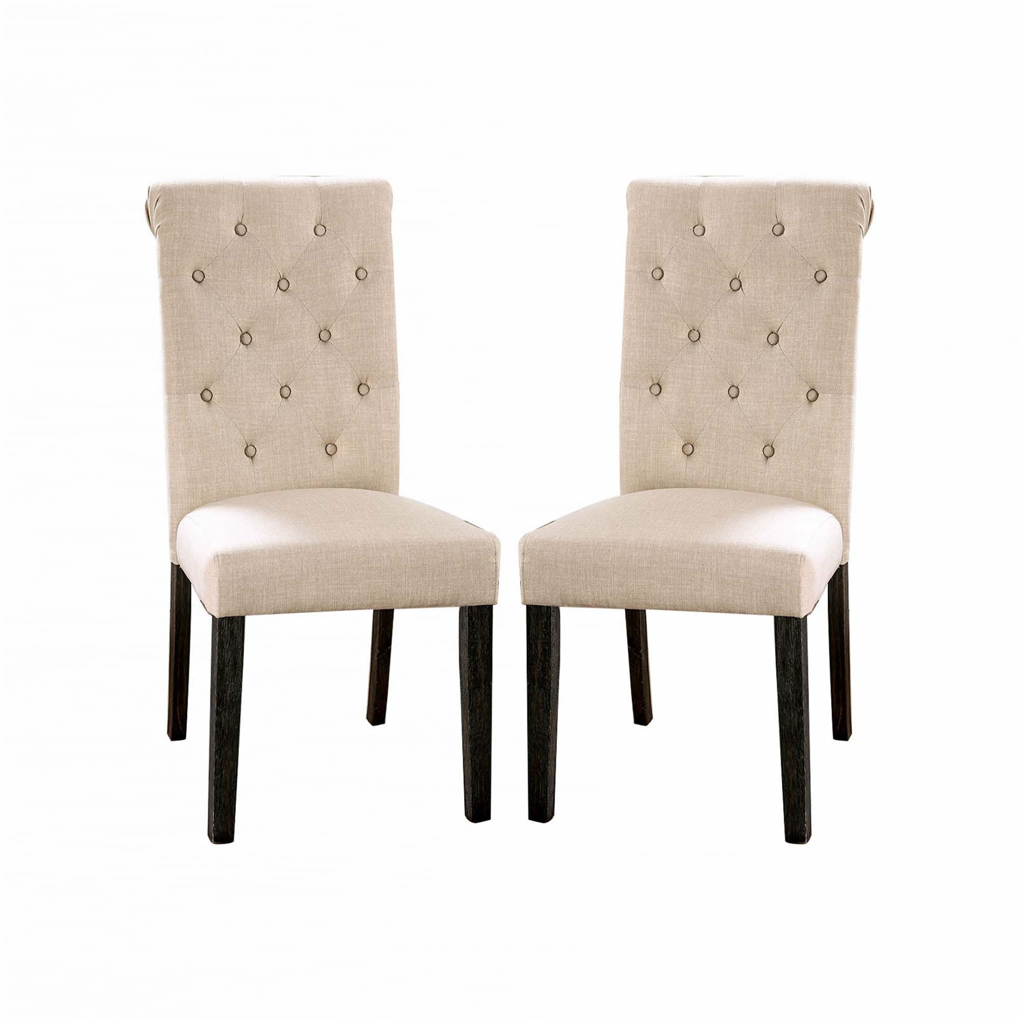 Williston Forge Set Of 2 Fabric Upholstered Dining Chairs | Wayfair