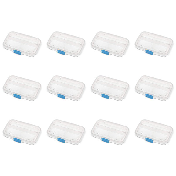 Sterilite Convenient Small Divided Clear Storage Pencil Box & Latch Lid ...