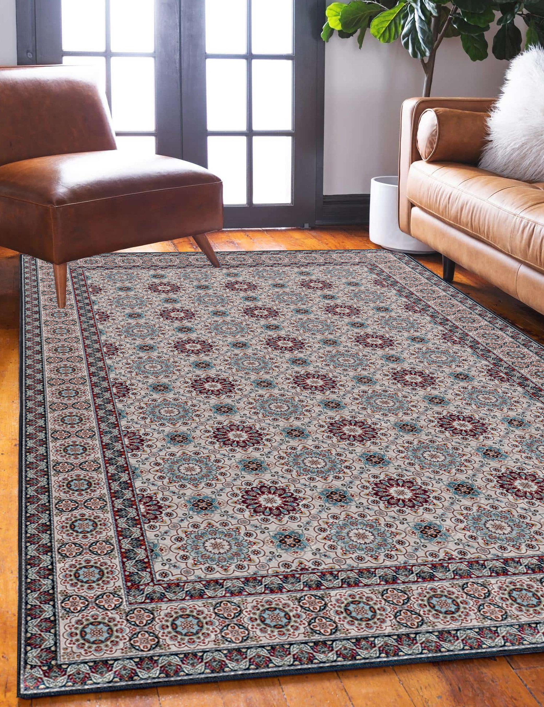 Charlton Home Emanuel Machine Woven Flatwave Ivory and Raspberry Non ...