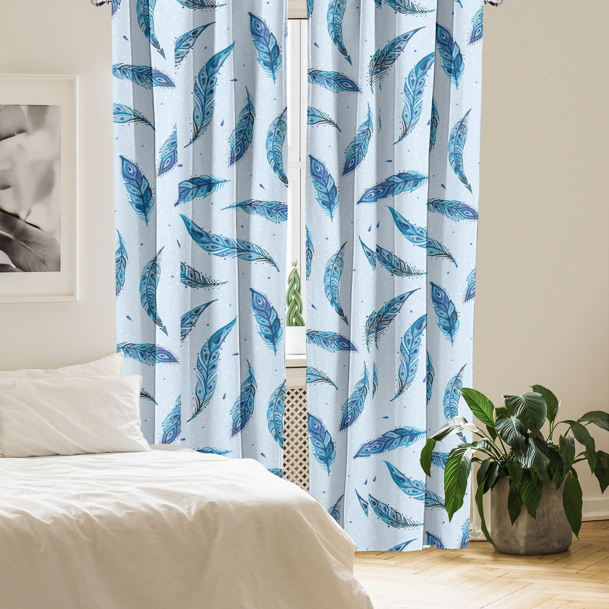East Urban Home Alberga Microfiber Semi-Sheer Curtain Pair | Wayfair