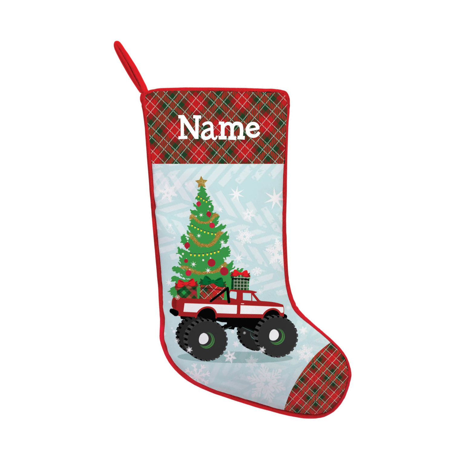 The Holiday Aisle® Personalized Monster Truck Stocking | Wayfair