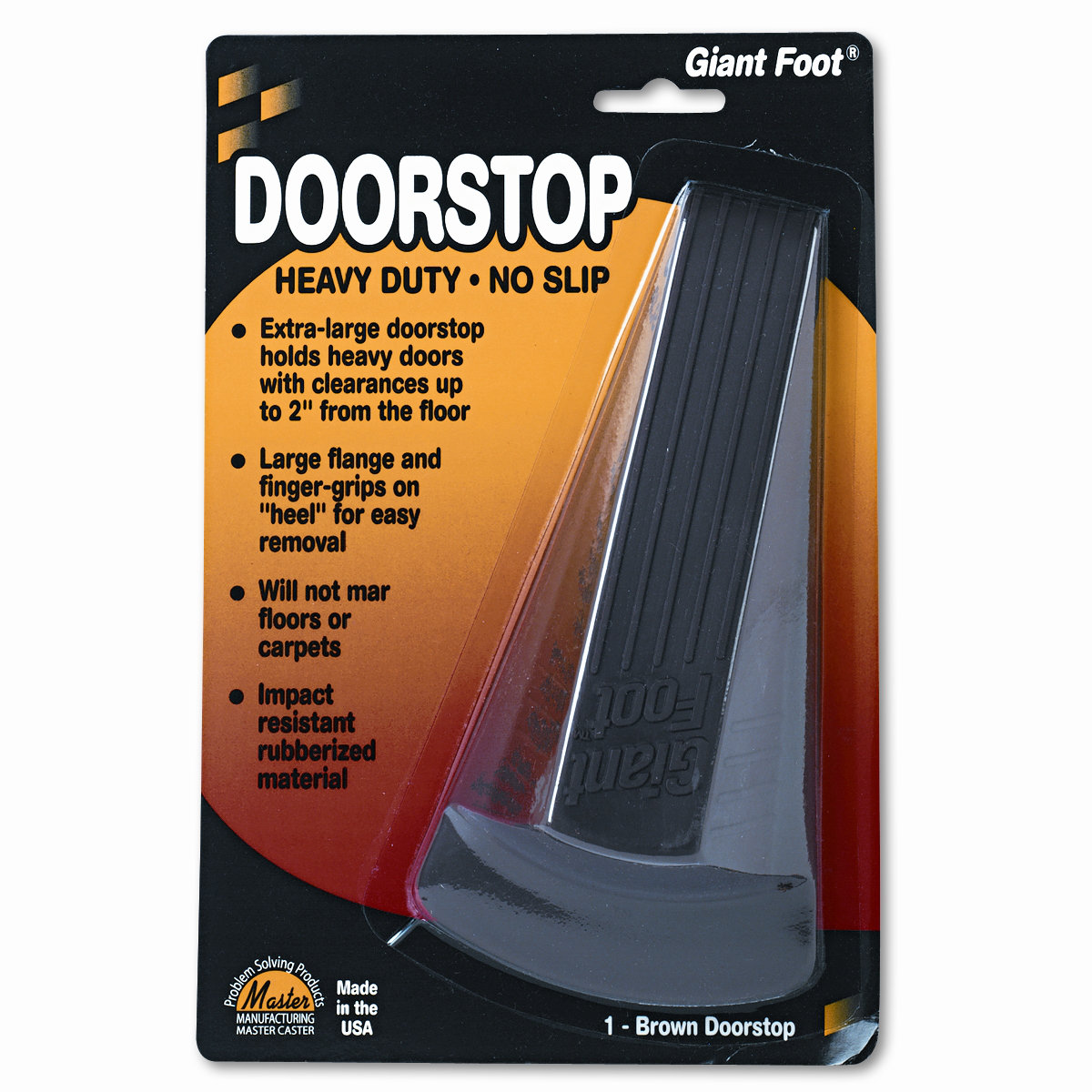 Master Caster Company Master Giant Foot Rubber Wedge Floor Stop ...