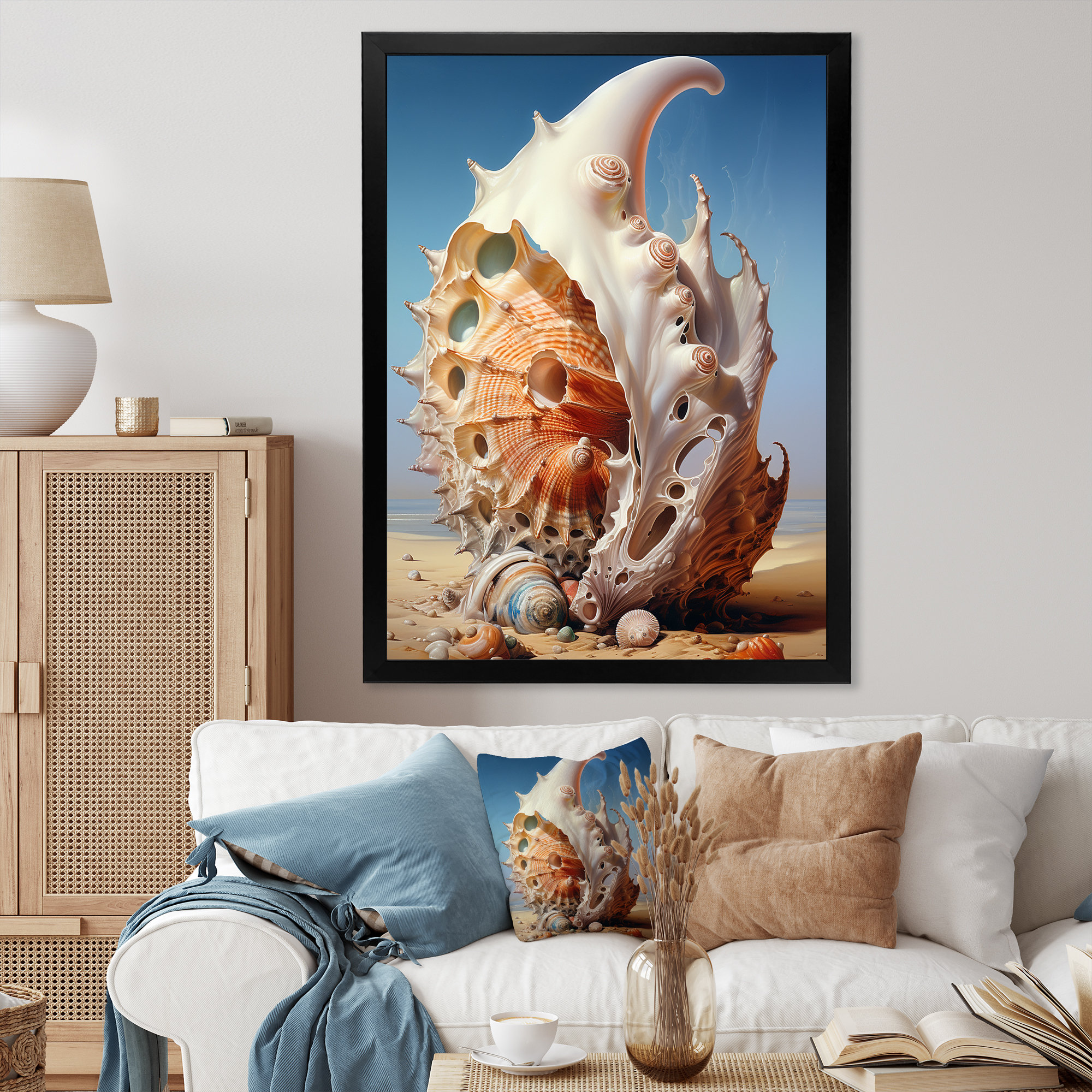 Rosecliff Heights Lithalsa Abstract Surreal Seashells - Print - Wayfair ...