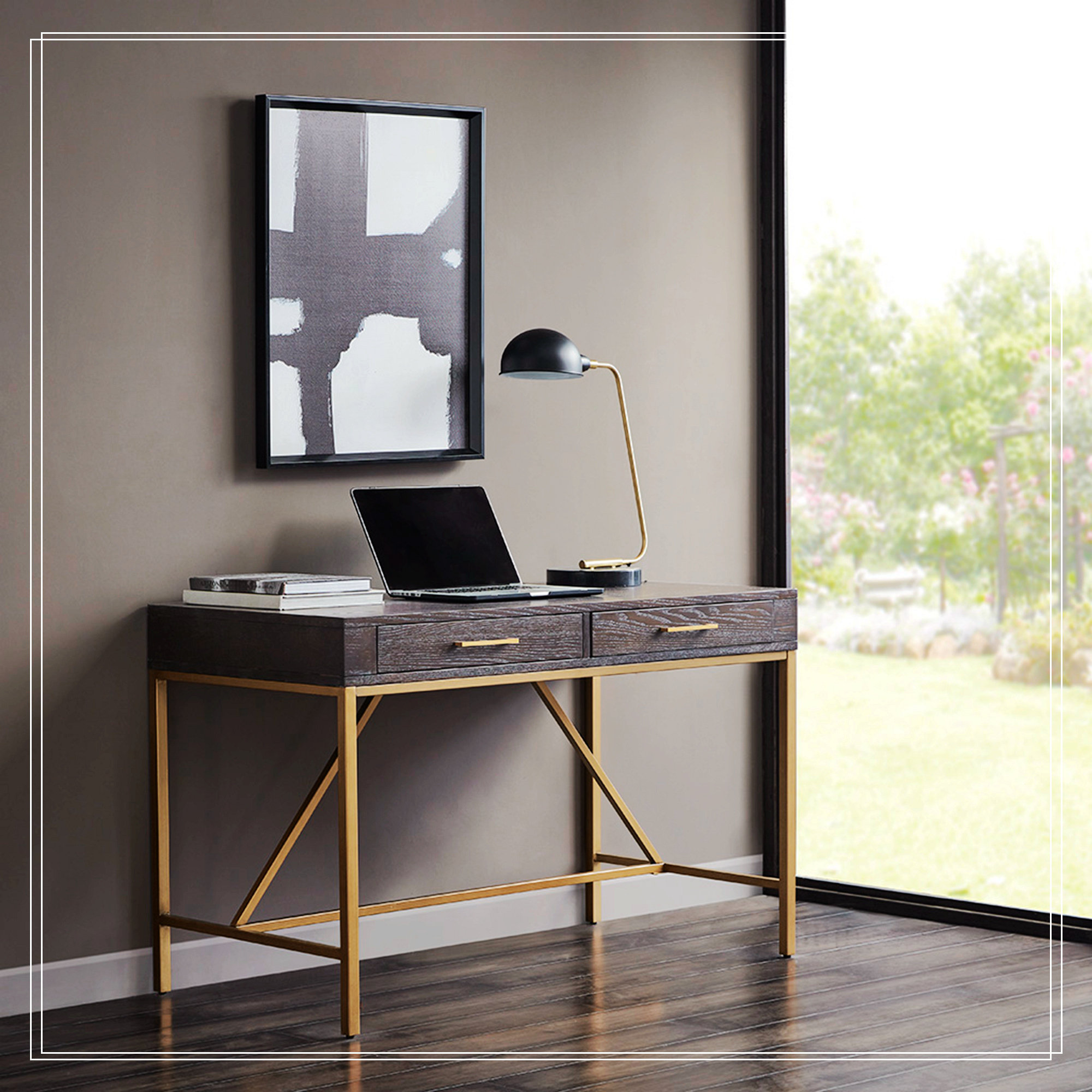 Everly Quinn Quintasha 24'' W Rectangle Writing Desk | Wayfair