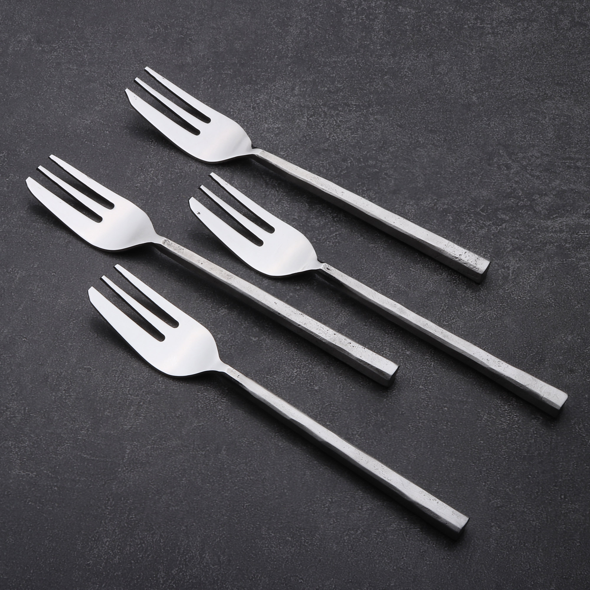 17 Stories Aylmer Design Nascent Steel Pastry Fork 4 Pcs. Set | Wayfair
