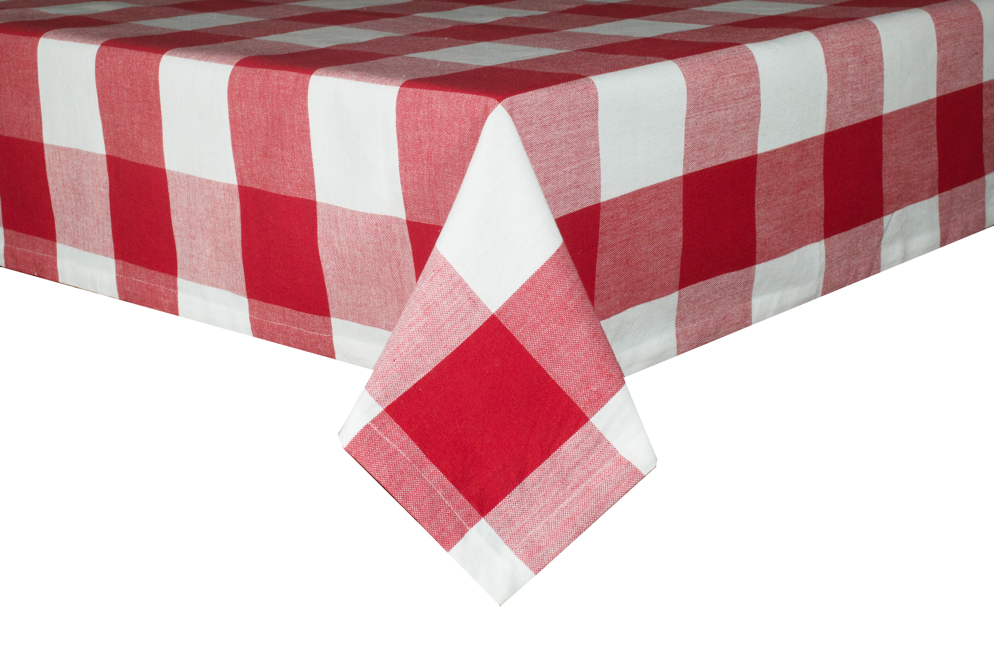 Gracie Oaks Gracehill Checkered Cotton Tablecloth & Reviews | Wayfair