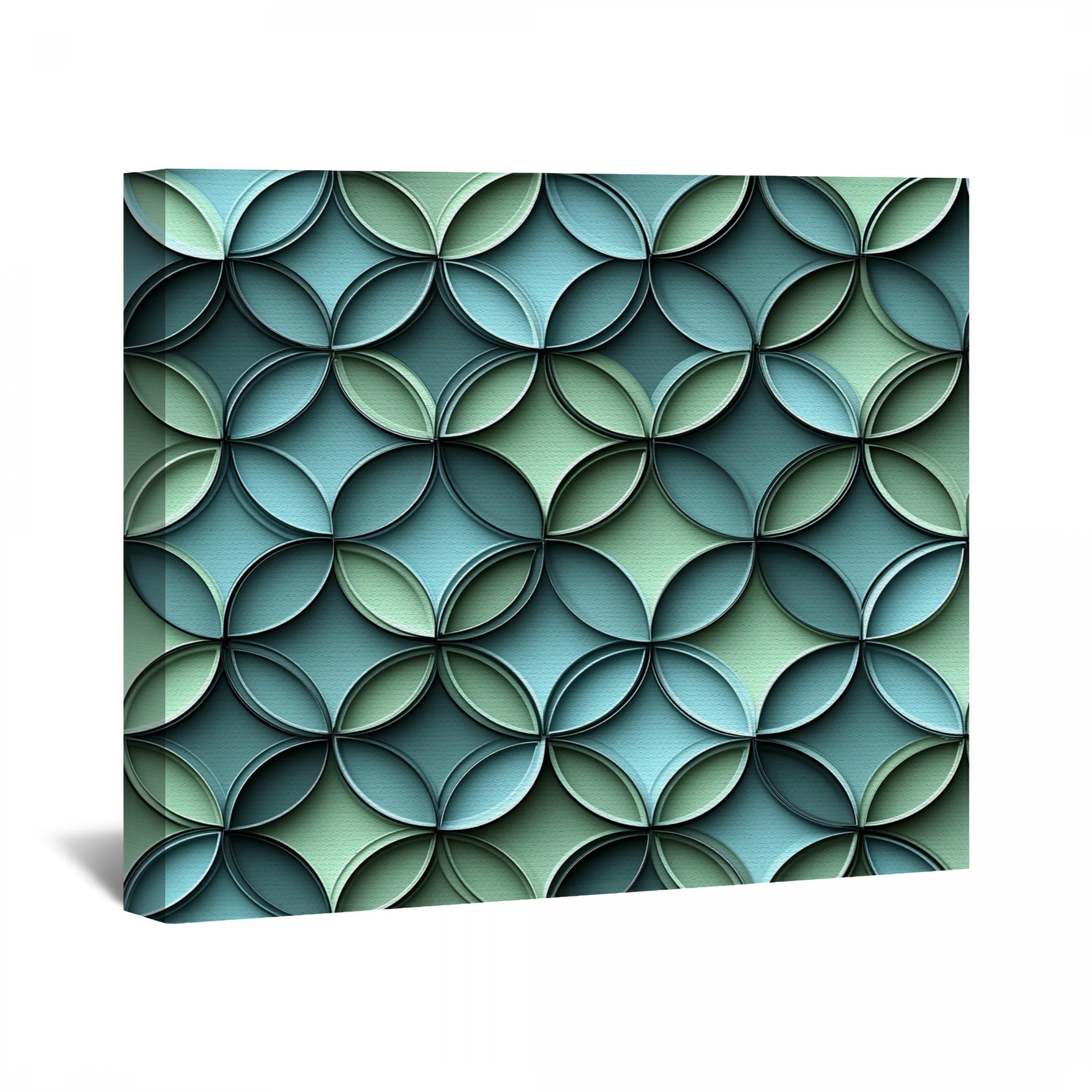 Latitude Run® Circles Canvas Wrap - Geometric Wall Decor - Wayfair Canada