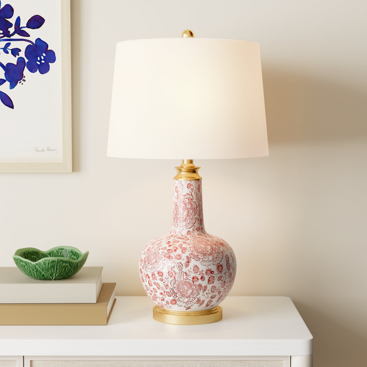 Birch Lane™ Craton 25.5" Red Bedside Table Lamp & Reviews | Birch Lane