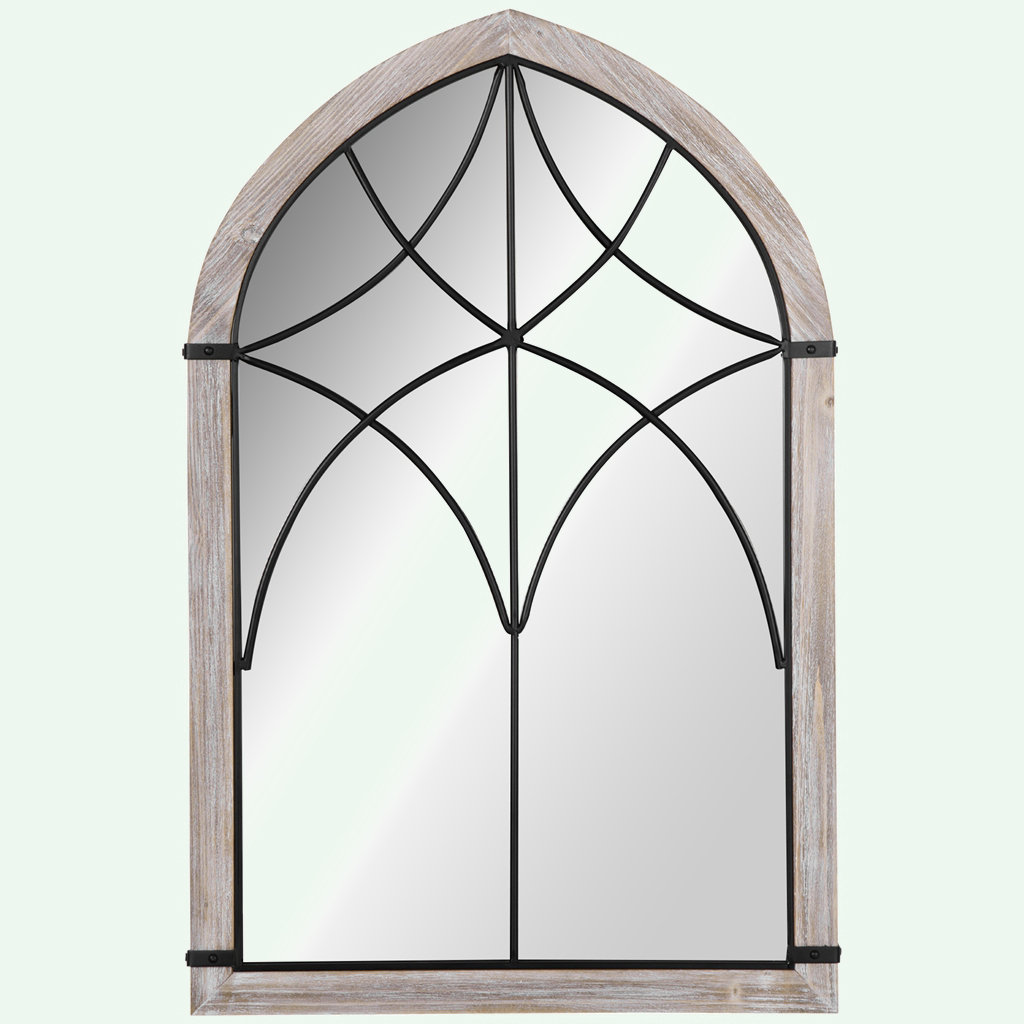 August Grove® Large Farmhouse Arch Wall Mirror | Wayfair